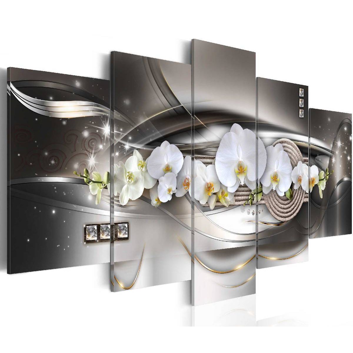 Canvas-taulu Artgeist Steel orchids, eri kokoja | Taloon.com