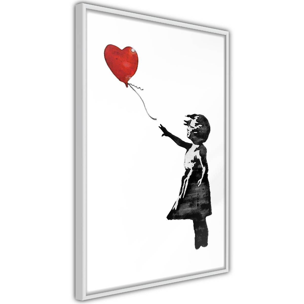 Juliste Artgeist Banksy: Girl with Balloon kehyksillä eri kokoja