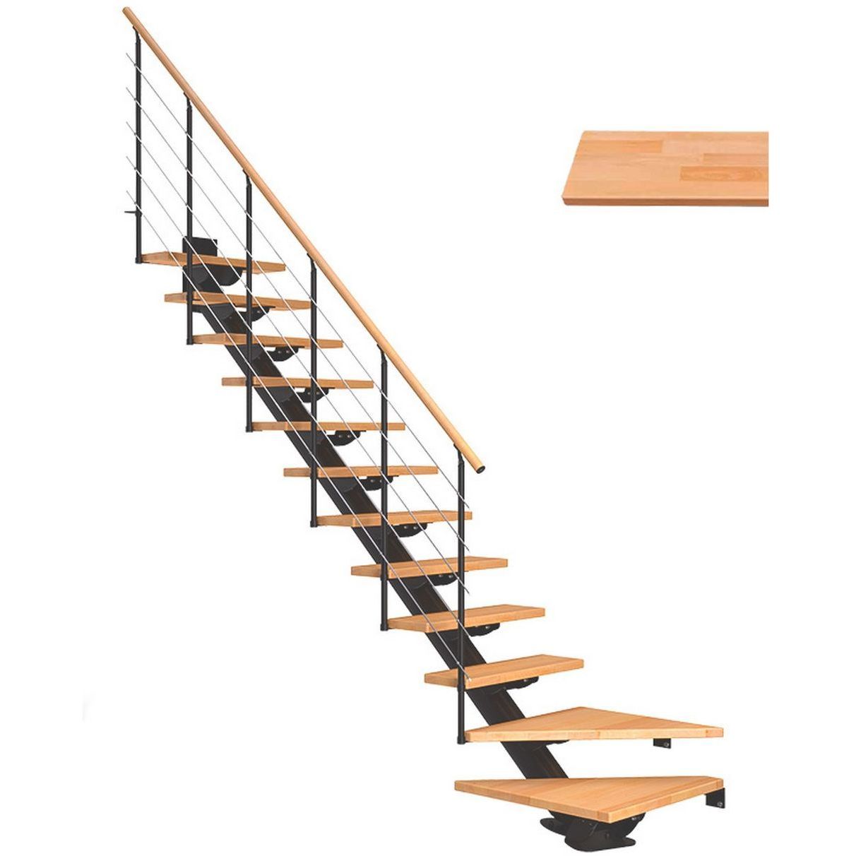 Portaat Dolle Sydney, L-malli, Style 6 -kaide, öljytty pyökki, eri ...