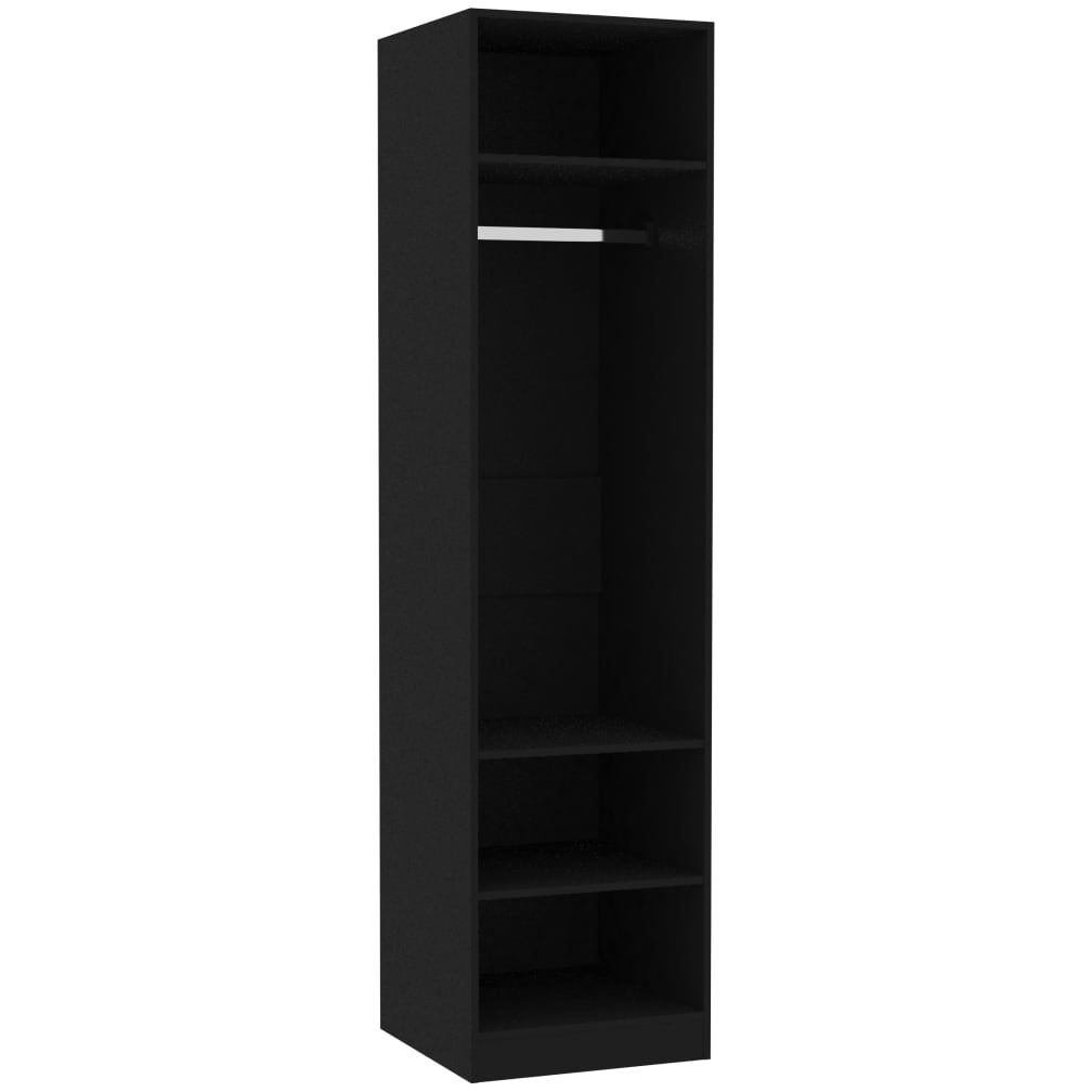 Vaatekaappi musta 50cm lastulevy