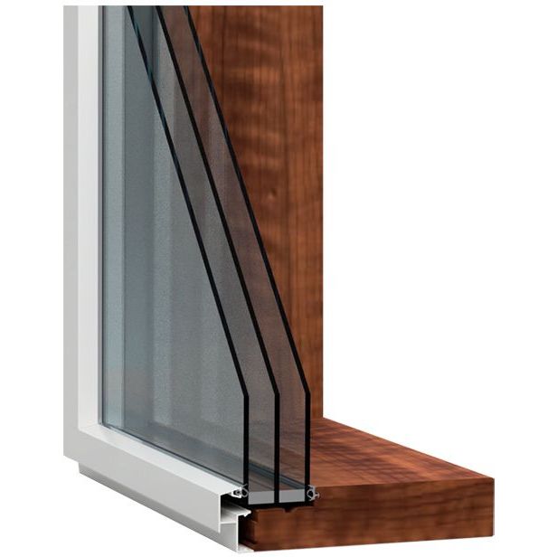 Kiinteä ikkuna HR-ikkunat MEKA 3k, puu-alumiini, mittatilaus