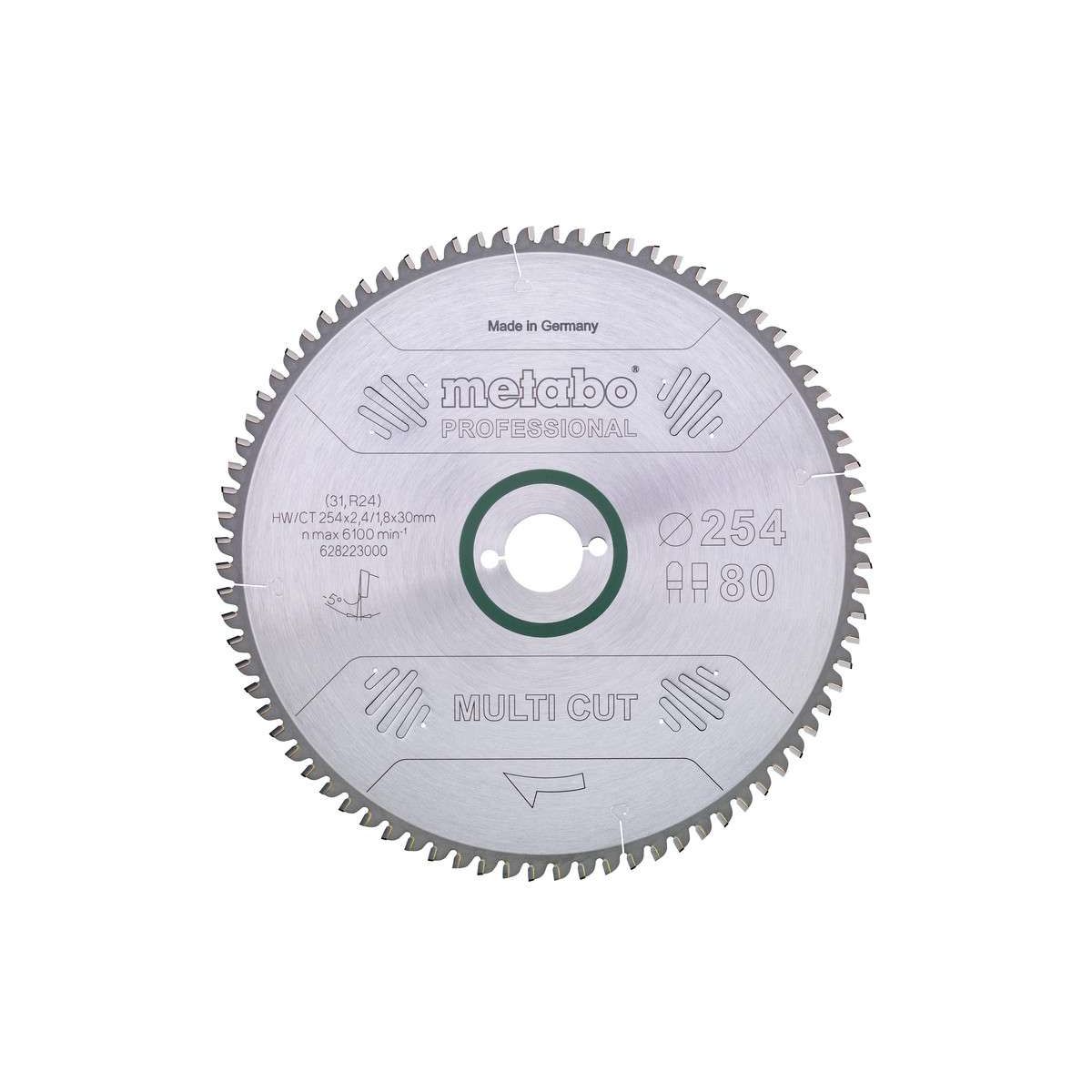 Pyörösahanterä Metabo Multi Cut-Professional 216x30 Z60 FZ/TZ 5° neg