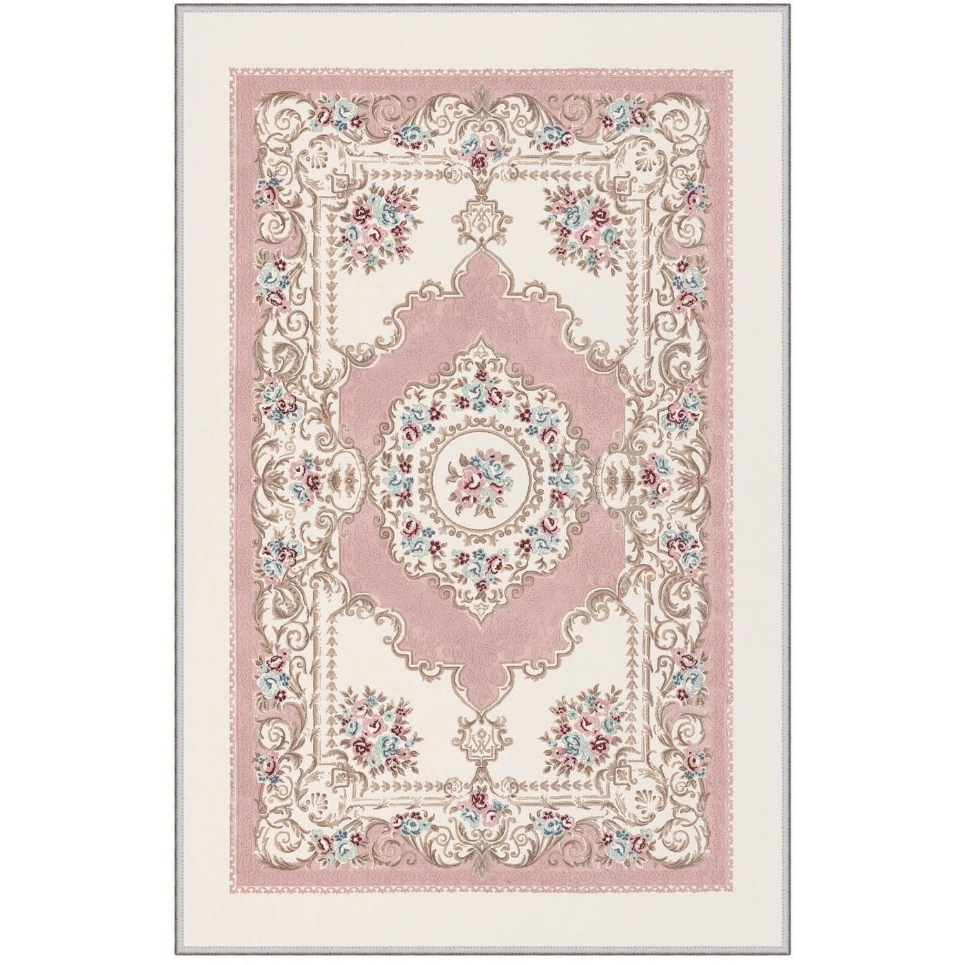 Matto Linento Meelika 60x100cm vaaleanpunainen | Taloon.com