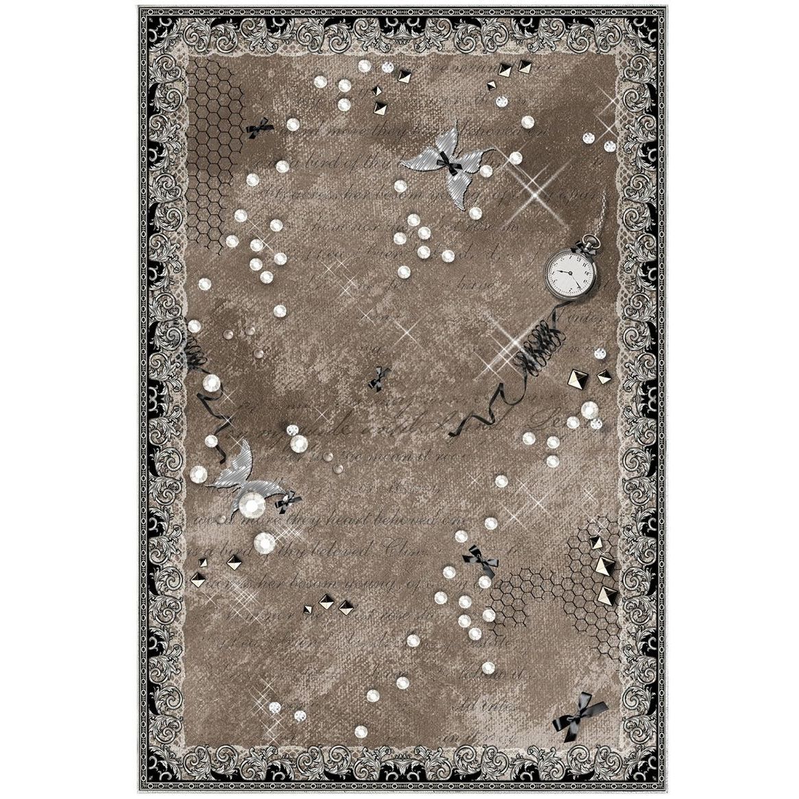Käytävämatto Linento Mu118, 80x150cm, kahvi
