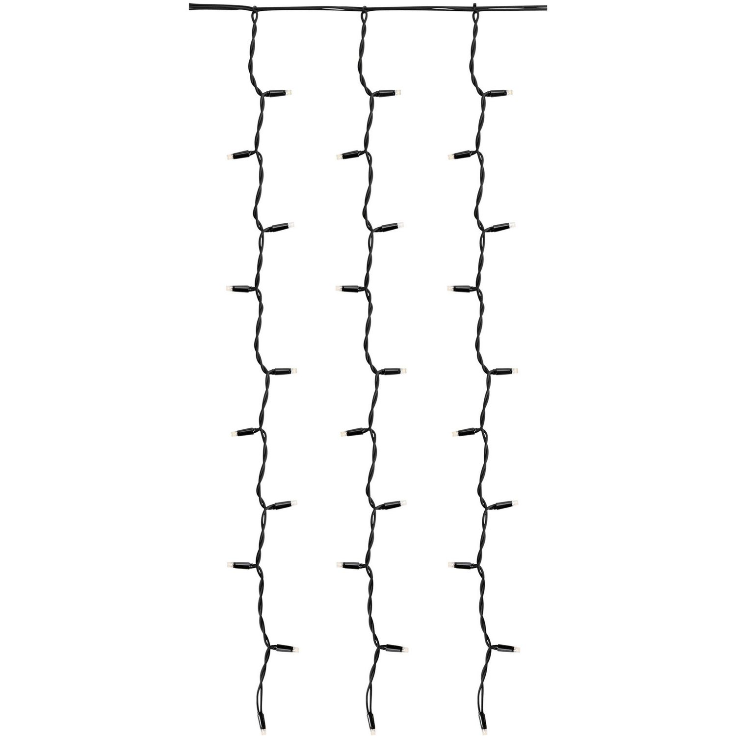 Valoverho Markslöjd Chrissline, 100 valoa, 1x1.5m, musta, eri valonsävyjä