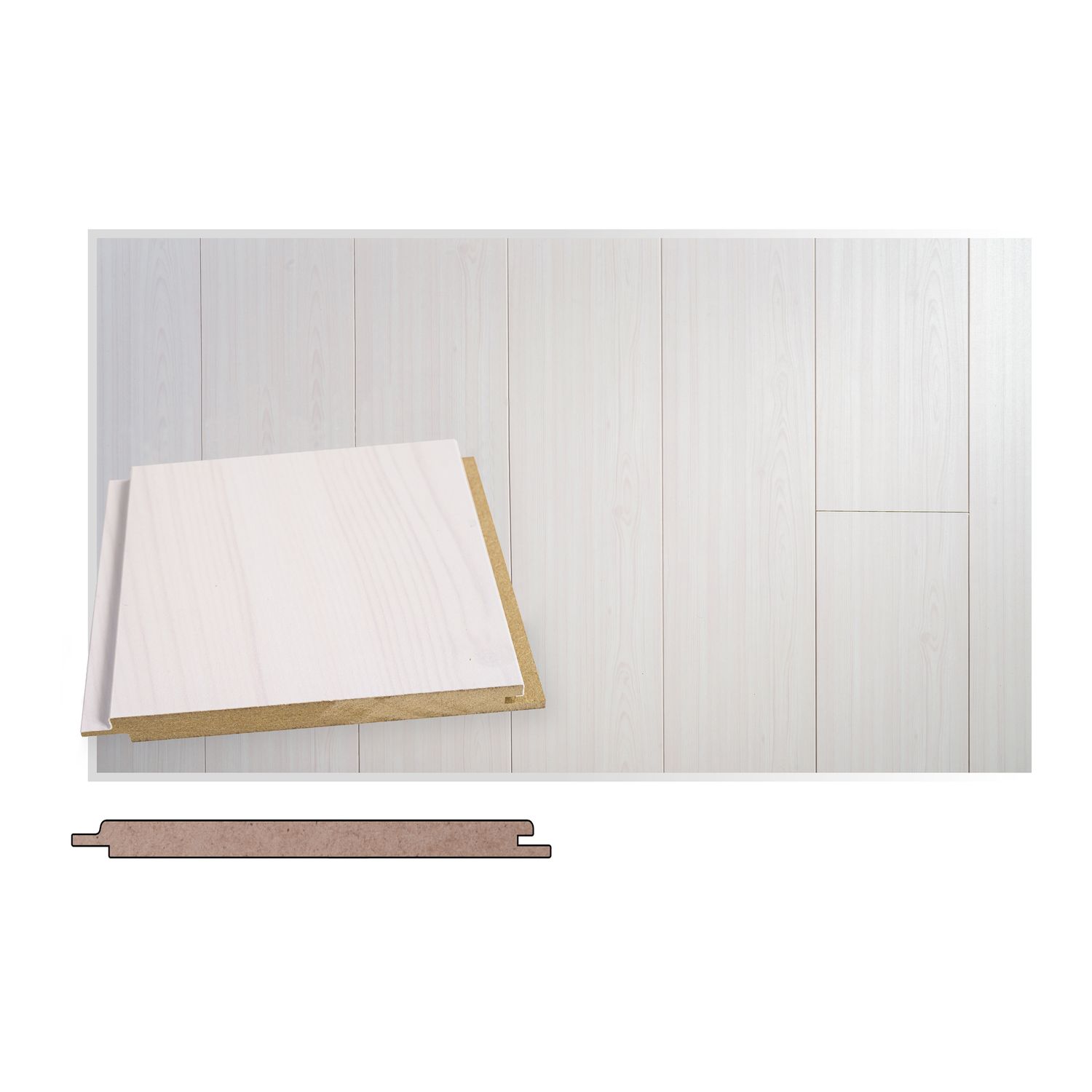 Sisustuspaneeli Maler Tuhti STS-5, 15x160x2400mm, mdf, ympäripontattu ...