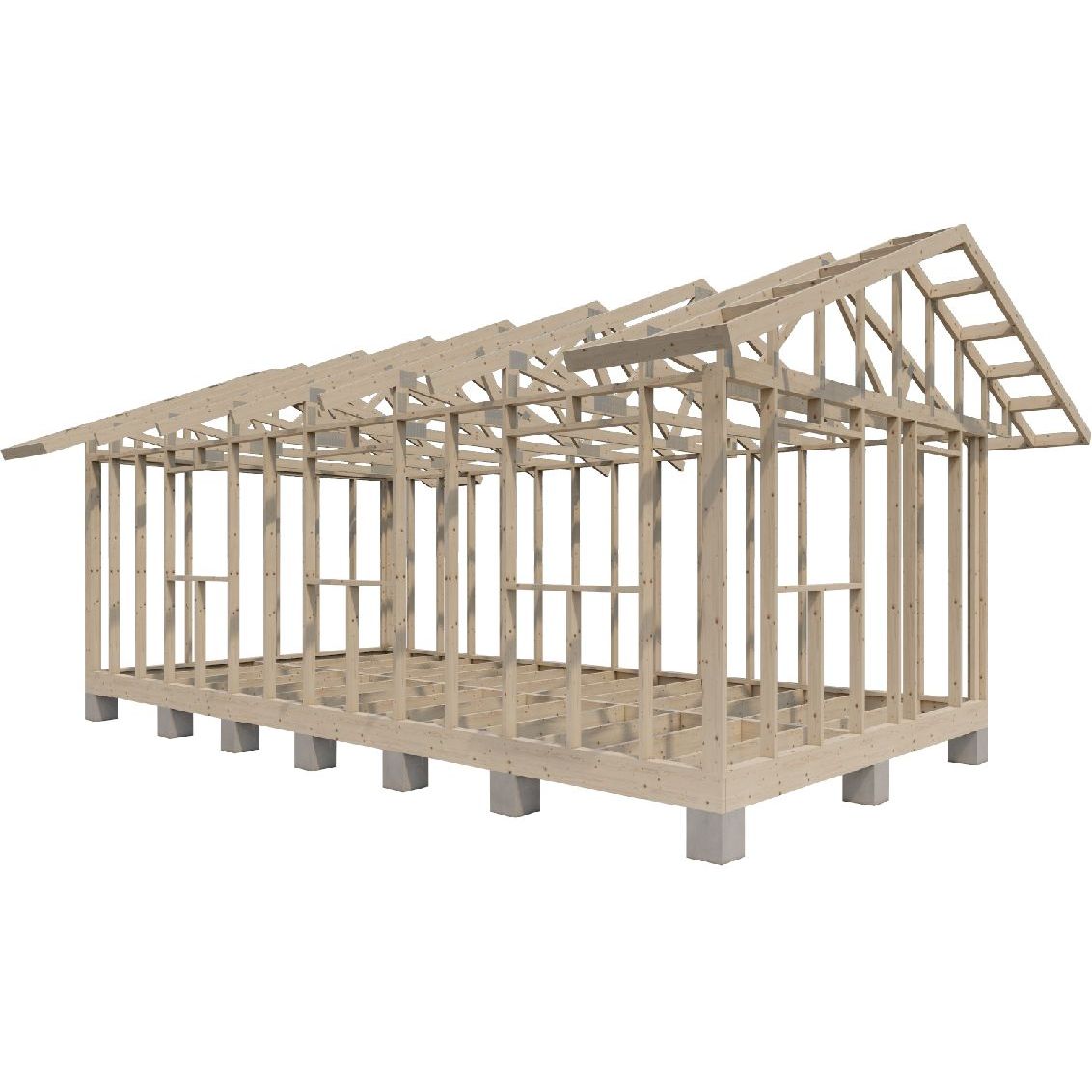 Piharakennuksen runkopaketti Timburg, eri kokoja | Taloon.com