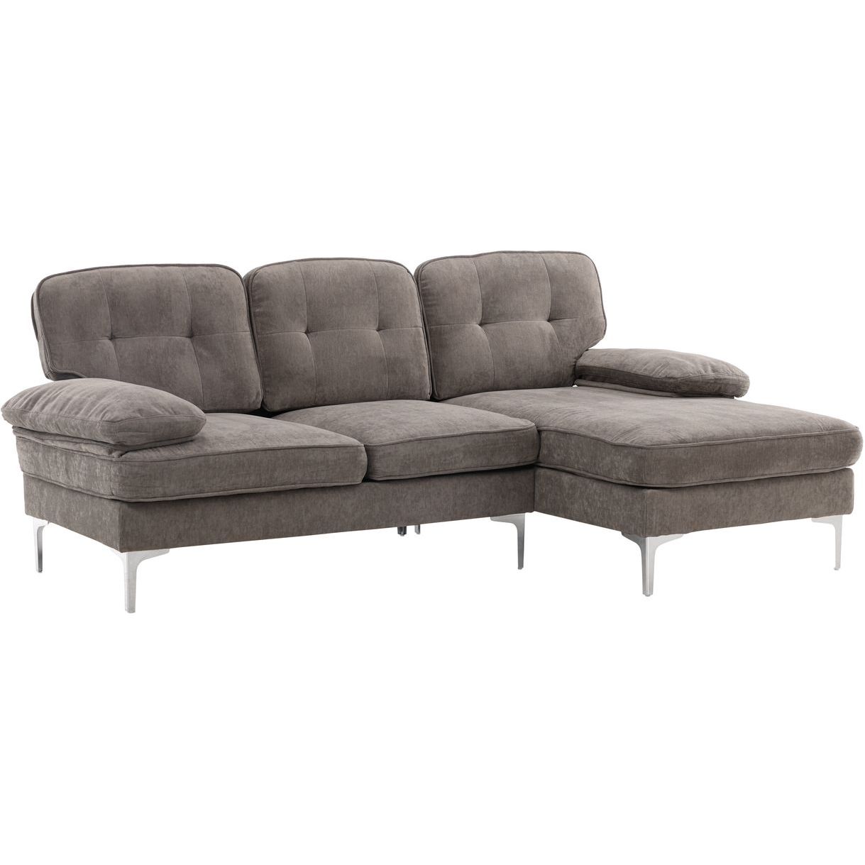 Divaanisohva Venture Home Remis, 3-istuttava, oikea, harmaa | Taloon.com