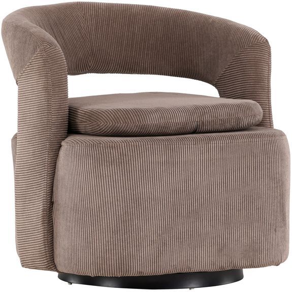 Nojatuoli Venture Home Laurel, ruskea vakosametti | Taloon.com