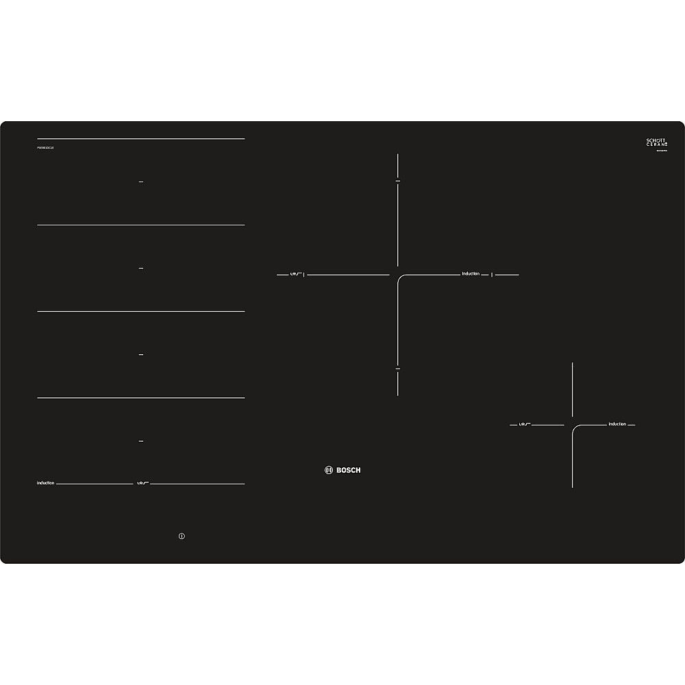 Induktioliesitaso Bosch PXE801DC1E, 79.2cm, musta