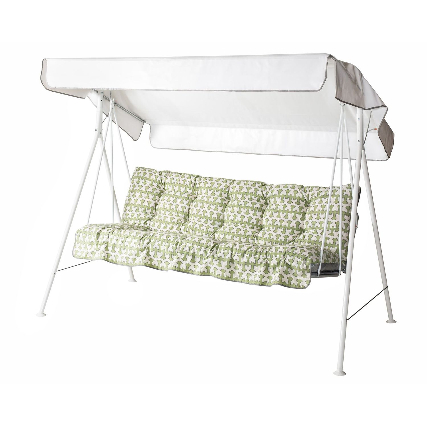 Pihakeinu Varax Riviera, 3:n istuttava, valkoinen teräsrunko ...