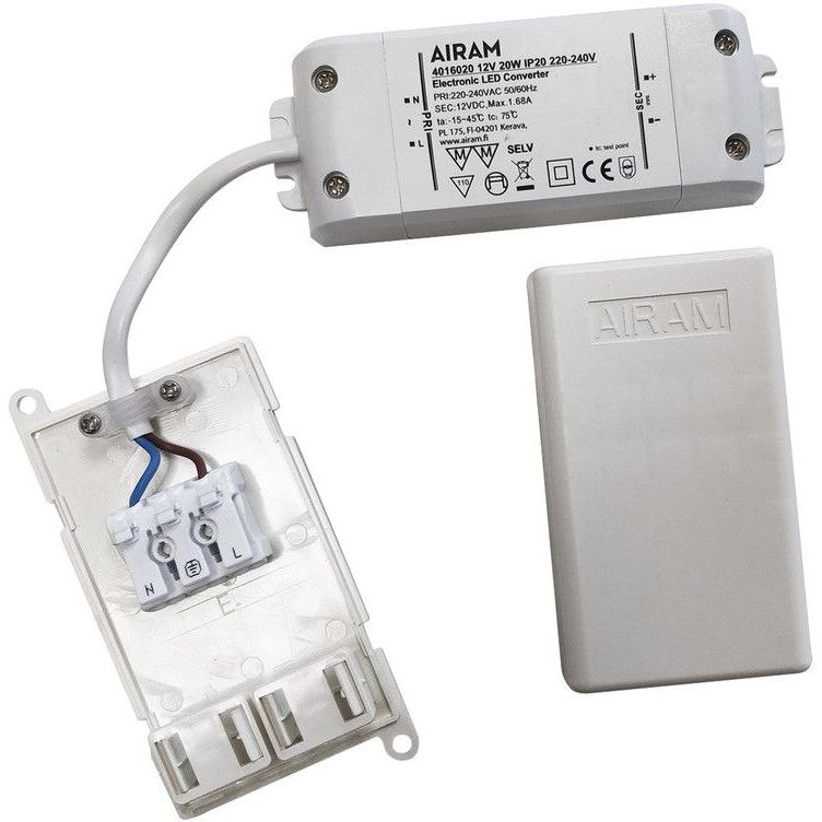 Muuntaja Airam Tasajännitelähde 12V 20W IP20 | Taloon.com