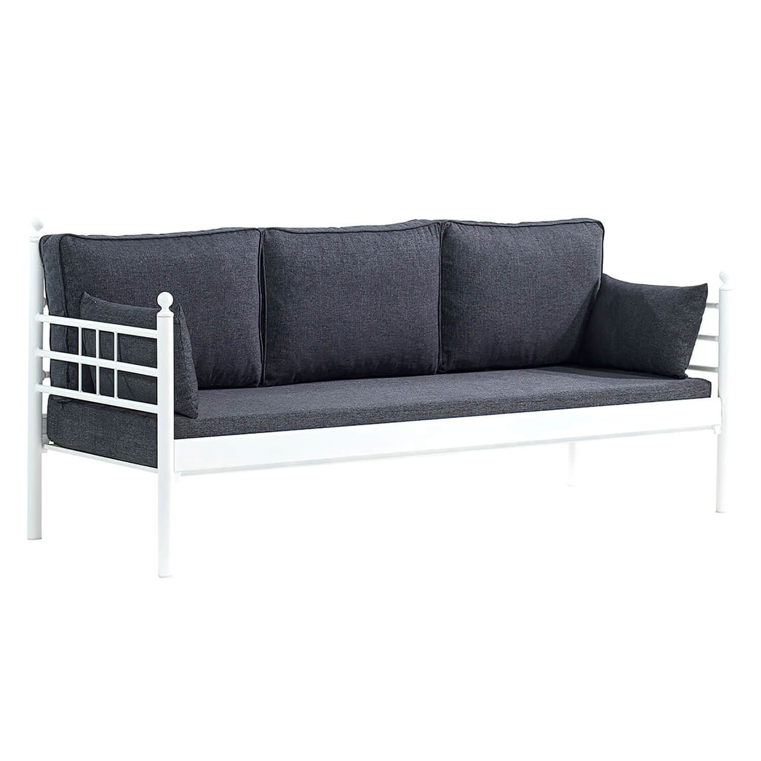 Sohva Linento Garden Manyas 3-istuttava valkoinen runko eri pehmustevärejä | Taloon.com