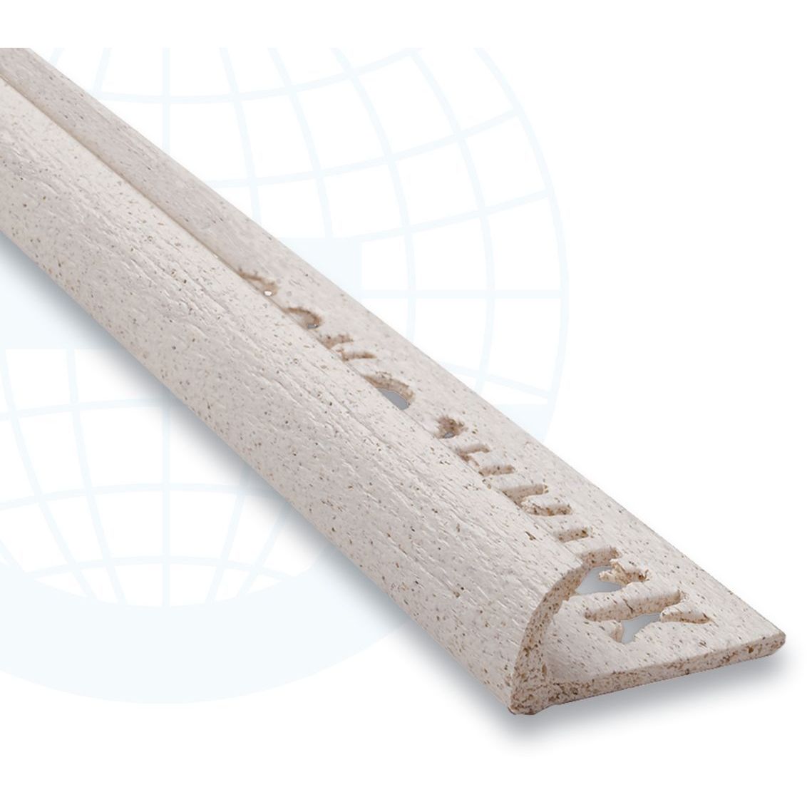 Laattalista/ulkokulma Euroshrink puolipyöreä pvc rustiikki 171r, 2.55m ...
