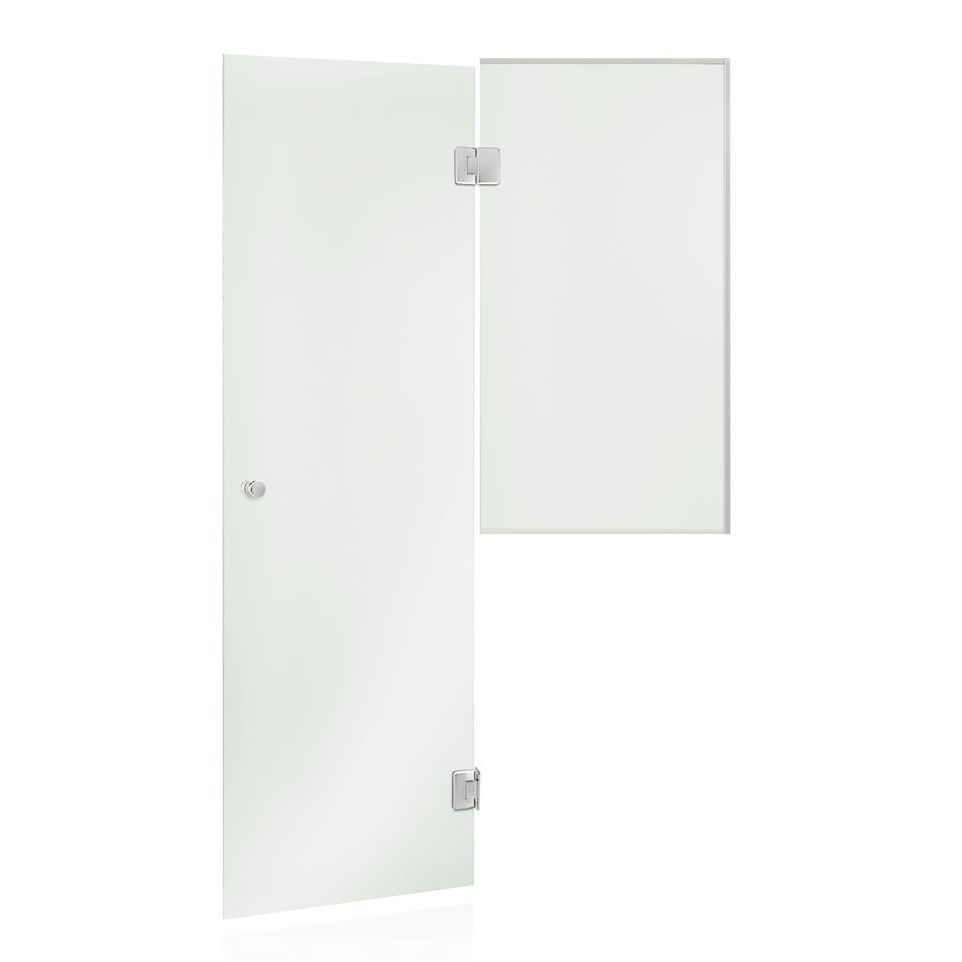 Saunan lasiseinä Andres Glass, ovi, ikkuna, saranat keskellä, oikea ...