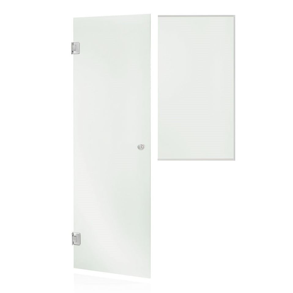 Saunan lasiseinä Andres Glass, ovi, ikkuna, saranat sivulla, vasen ...