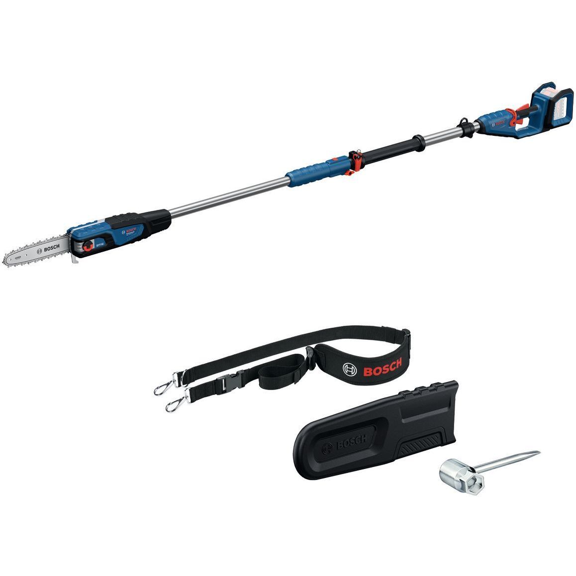 Akkuoksasaha Bosch Professional GKE 18V-25 T Solo 18V ilman akkua + teleskooppivarsi | Taloon.com