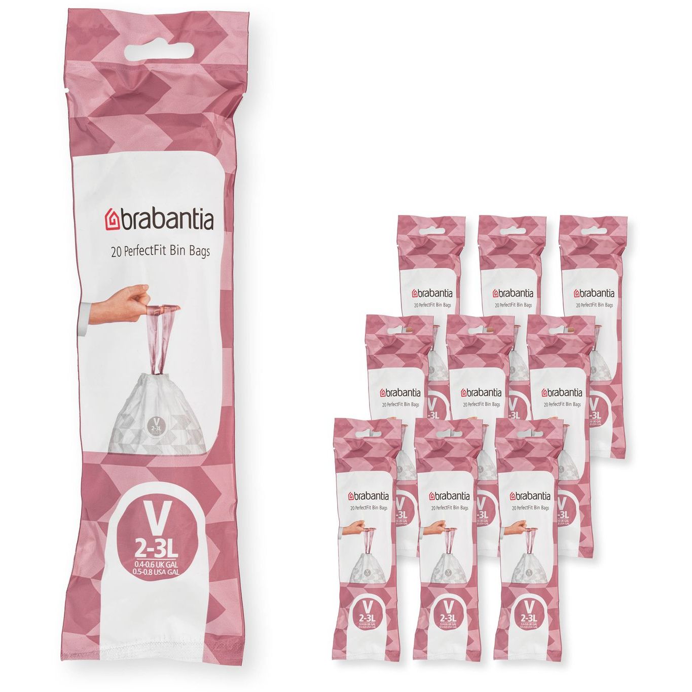 Roskapussi Brabantia PerfectFit V, 3L, 200kpl | Taloon.com