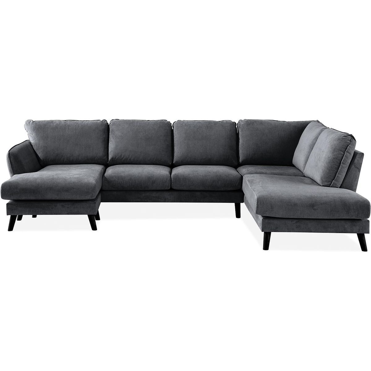 Kulmasohva Trend 6 ist oikea tummanharmaa/musta | Taloon.com