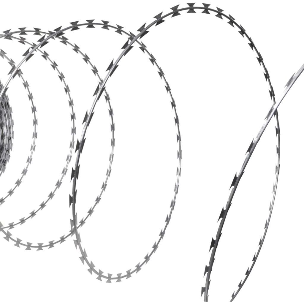 Concertina NATO Razor Wire Galvanised Steel 150 m | Taloon.com