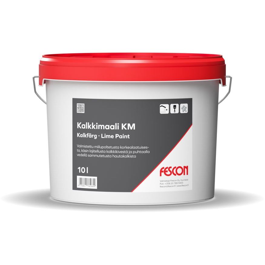Kalkkimaali Fescon KM, valkoinen, 10l | Taloon.com