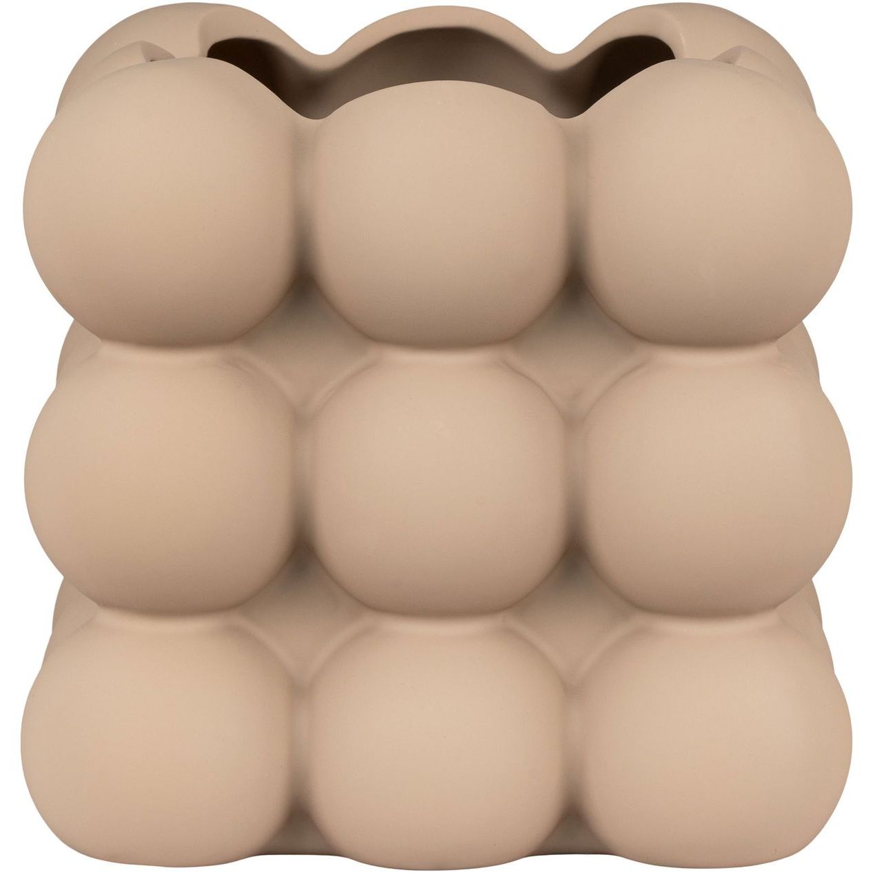 Kukkaruukku House Nordic Flowerpot, 13.5x13.5x13cm, keramiikka, ruskea | Taloon.com