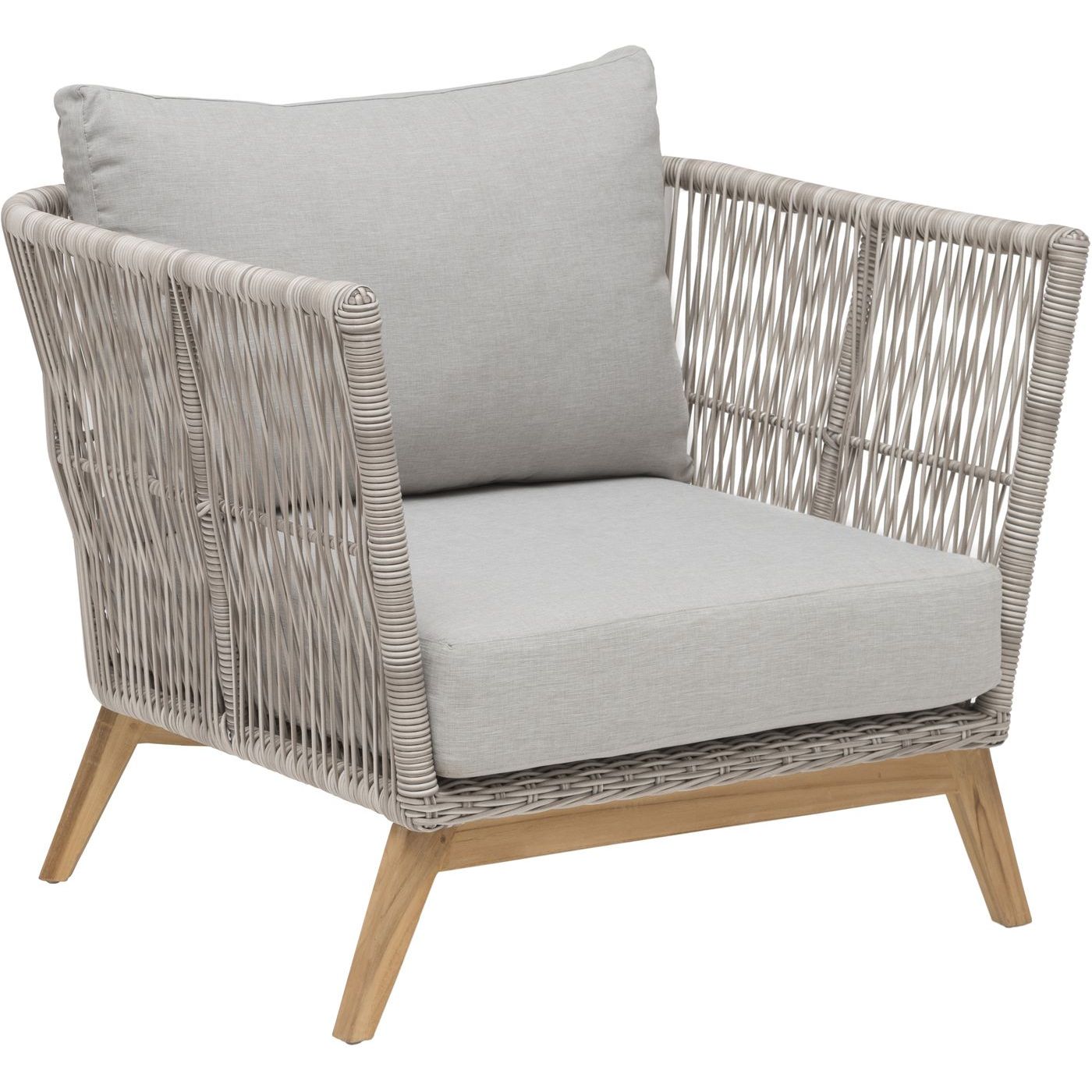 Nojatuoli Hillerstorp Himmelsnäs, beige/tiikki | Taloon.com