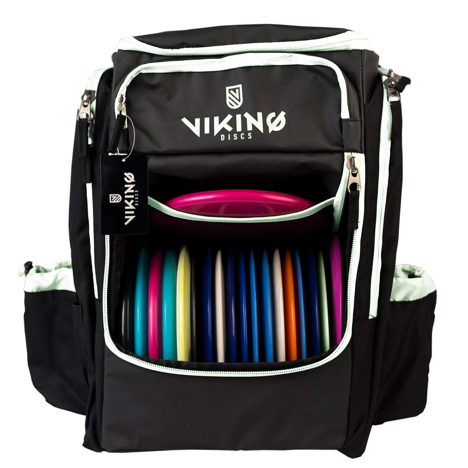 Frisbeegolfreppu Viking Discs Tour Bag musta/valkoinen | Taloon.com