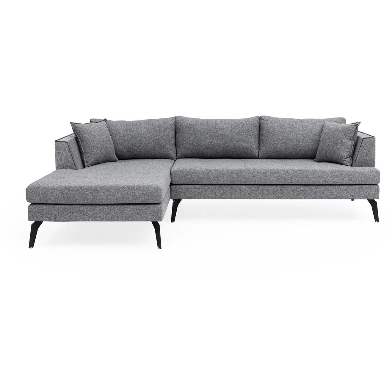 Black Friday | Divaanisohva Linento Furniture Bobo, 3-istuttava, vasen, vaaleanharmaa | Taloon.com