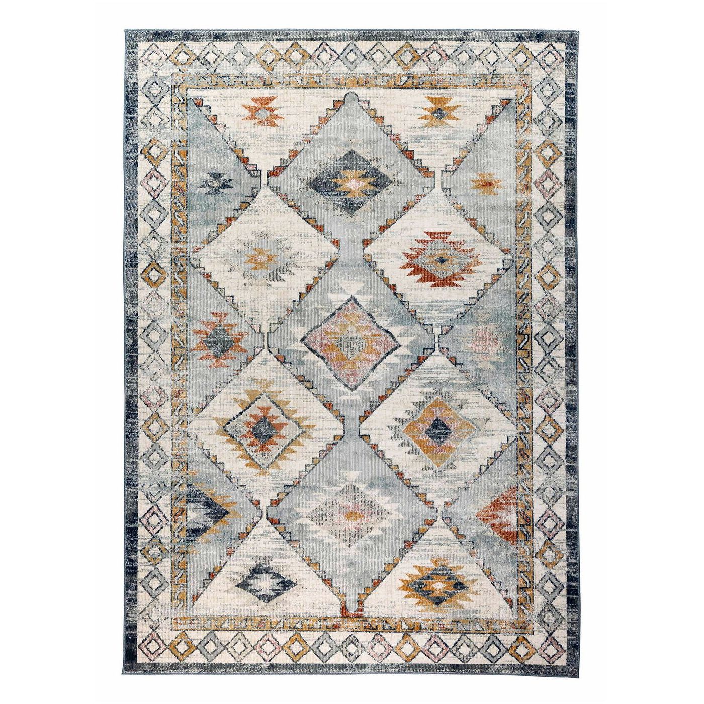 Matto Linento Irma sininen/oranssi eri kokoja | Taloon.com