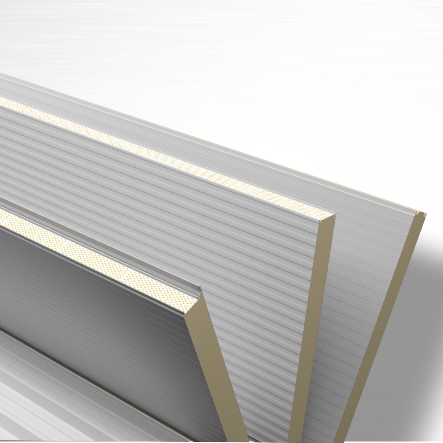 Sandwich-elementti Mepera pelti-PIR-pelti 100 mm 1150x3000 mm valkoinen ...