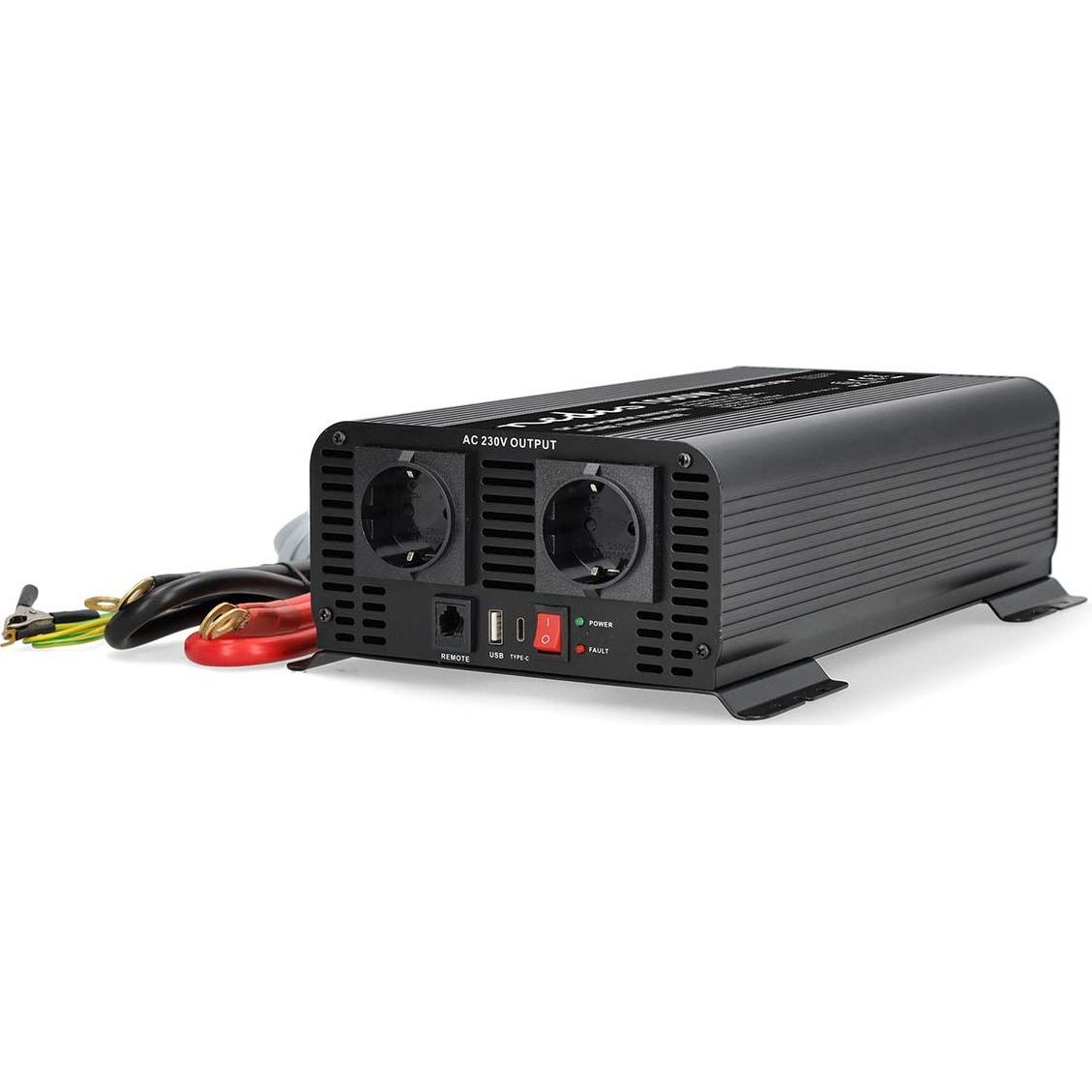 Invertteri Nedis PIP100012FBK 12V 1000W puhdas siniaalto | Taloon.com