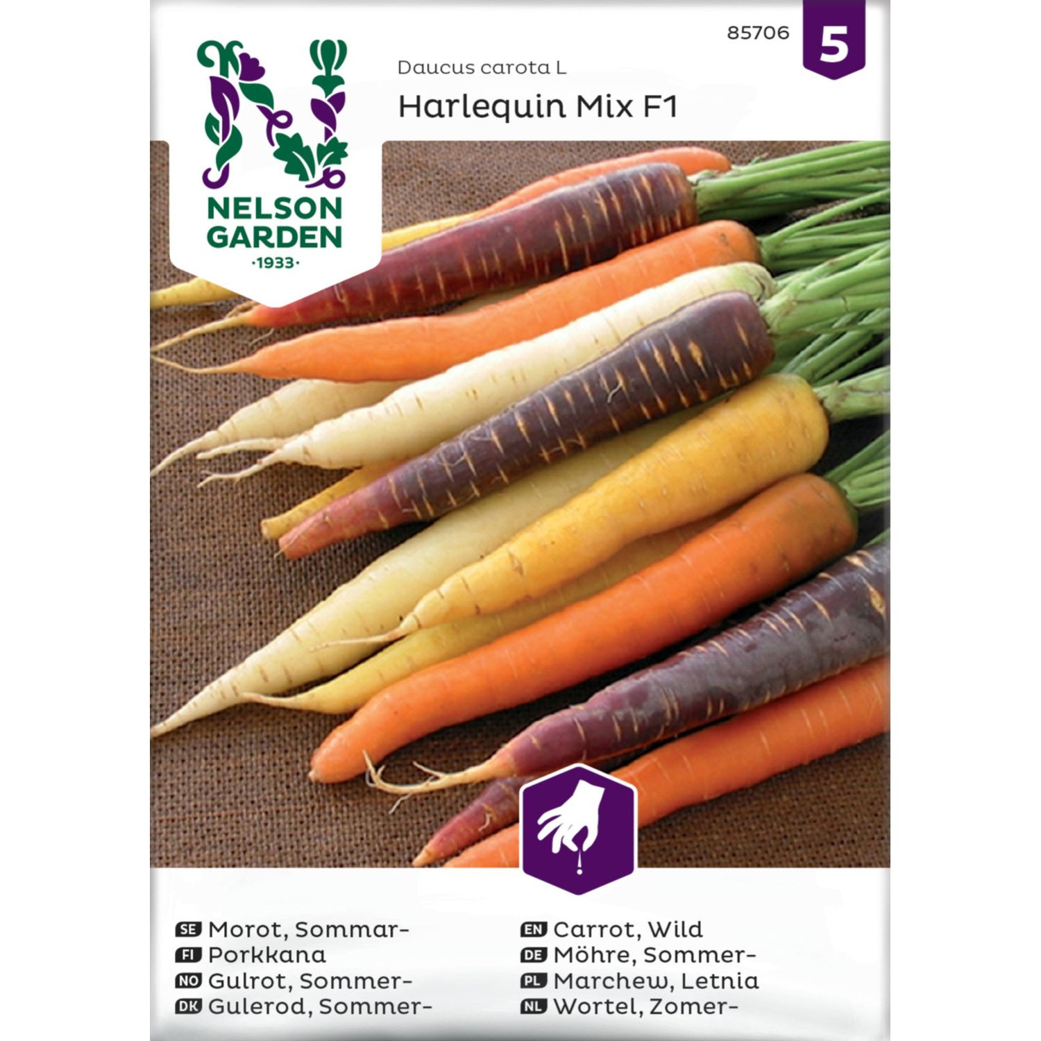 Porkkana Nelson Garden Harlequin Mix F1, siemenet | Taloon.com