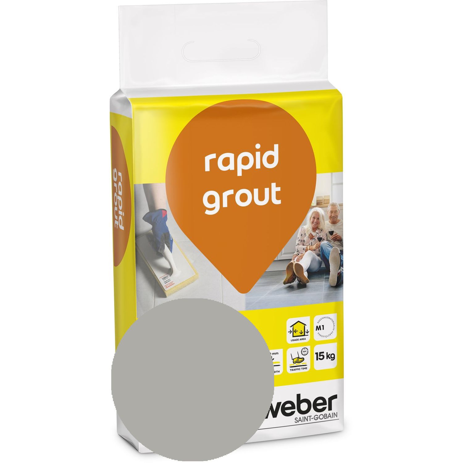 Saumalaasti Weber Rapid Grout 16 Grey 15 kg | Taloon.com