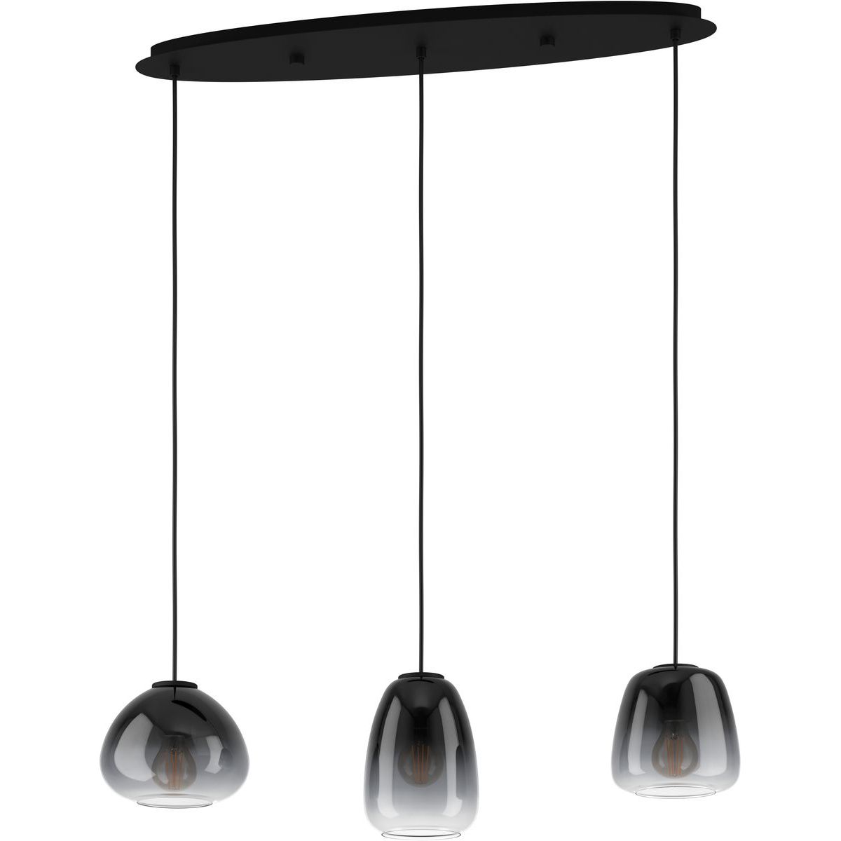 Riippuvalaisin Eglo Aguilares 3-osainen 84x19,5cm musta | Taloon.com