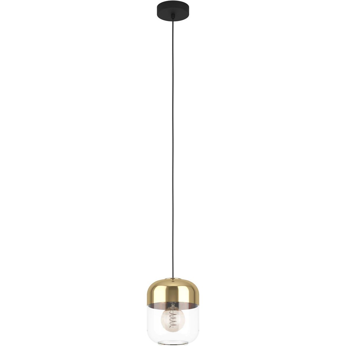 Riippuvalaisin Eglo Maryvilla 40W Ø17cm kulta/musta | Taloon.com