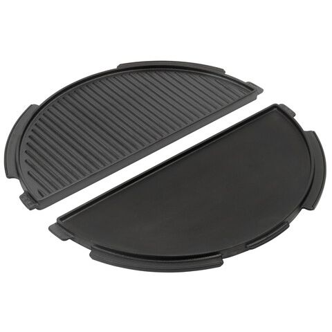 Grillauslaatta Big Green Egg puolikas L-grillille valurauta musta ...