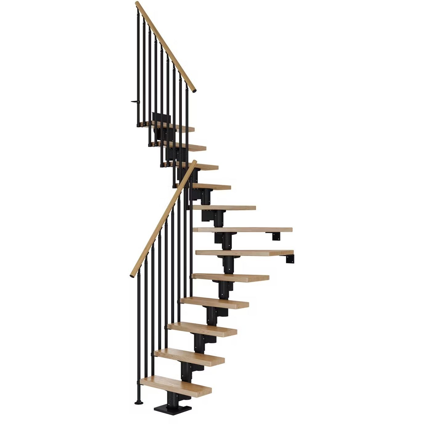 Portaat Dolle Dublin Classic III -kaide lakattu tammi musta L-malli eri ...