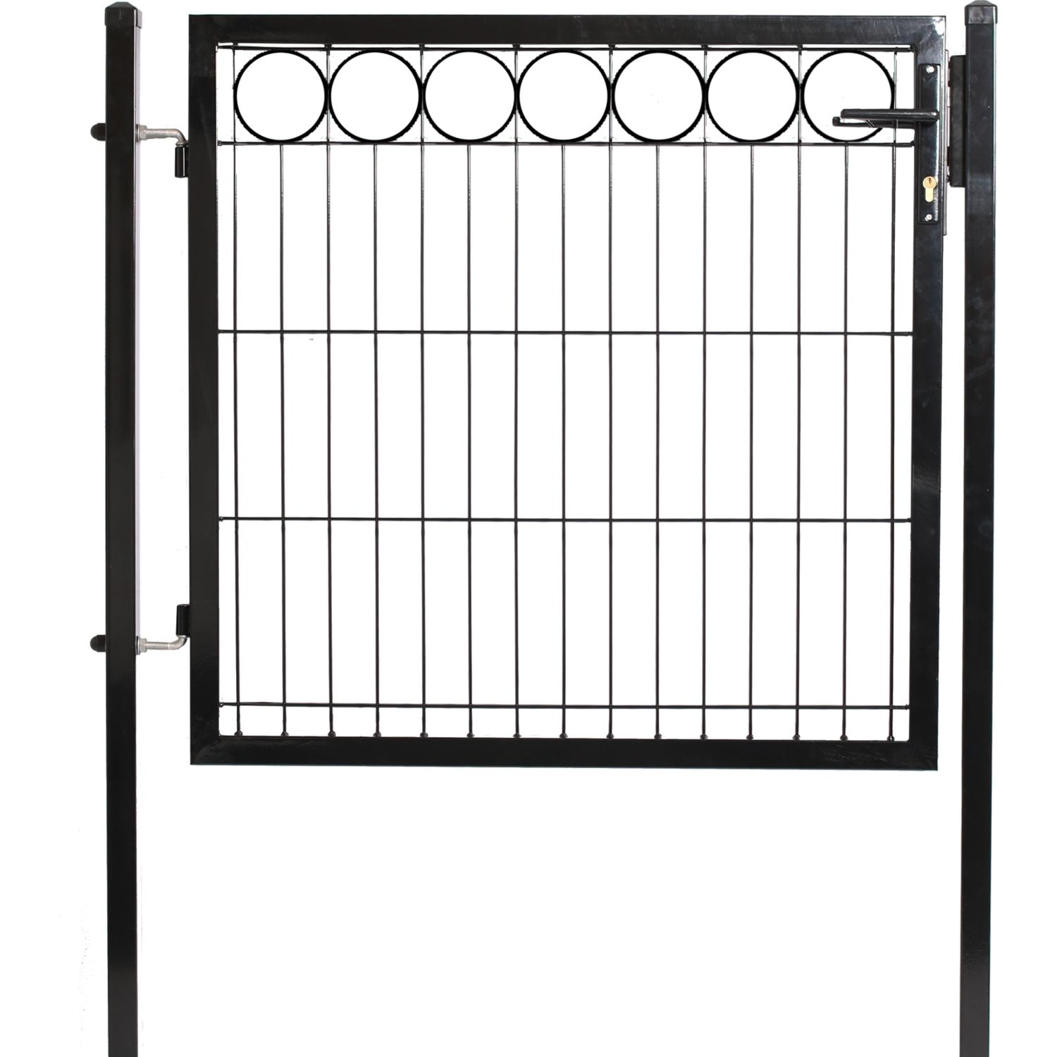 Elementtiaidan portti Hortus O 1000x1000mm musta | Taloon.com