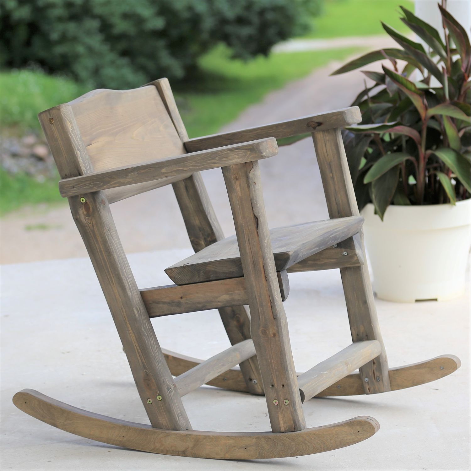 Keinutuoli EcoFurn Rustica mänty harmaa | Taloon.com