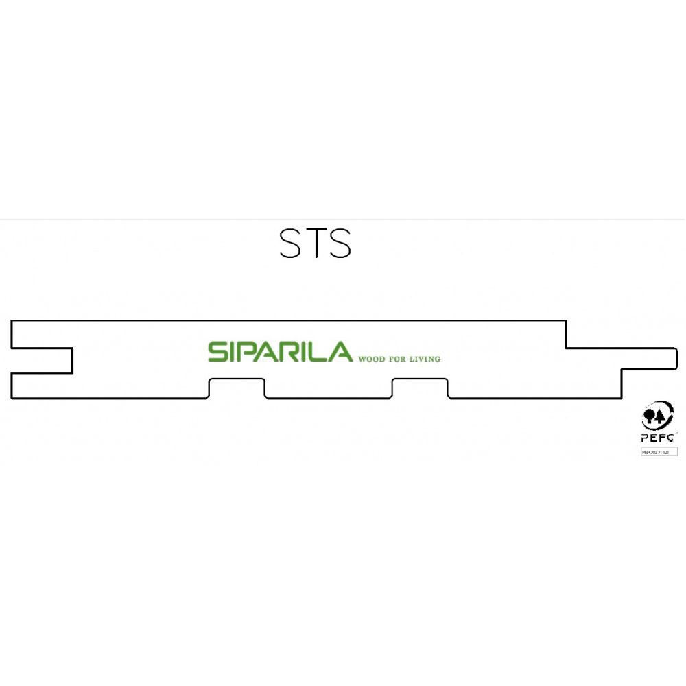 Kattopaneeli Siparila Kaste STS 13x95x2350 mm kosteisiin tiloihin ...