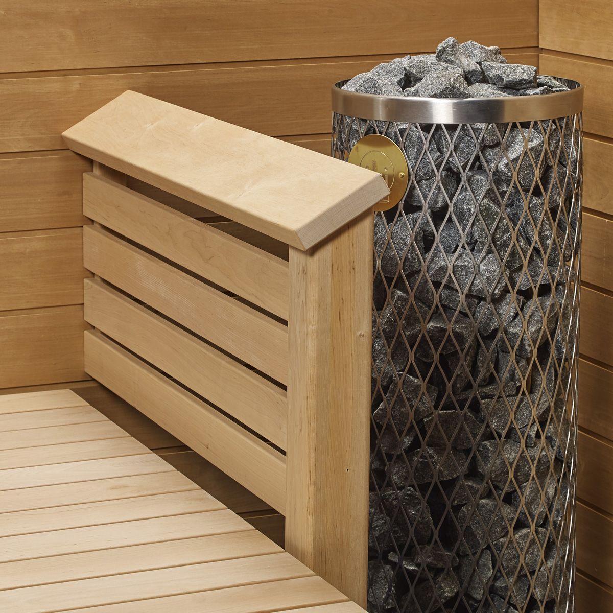 Kiukaan suojakaide/jalkatuki Sun Sauna Classic I-malli - Taloon.com