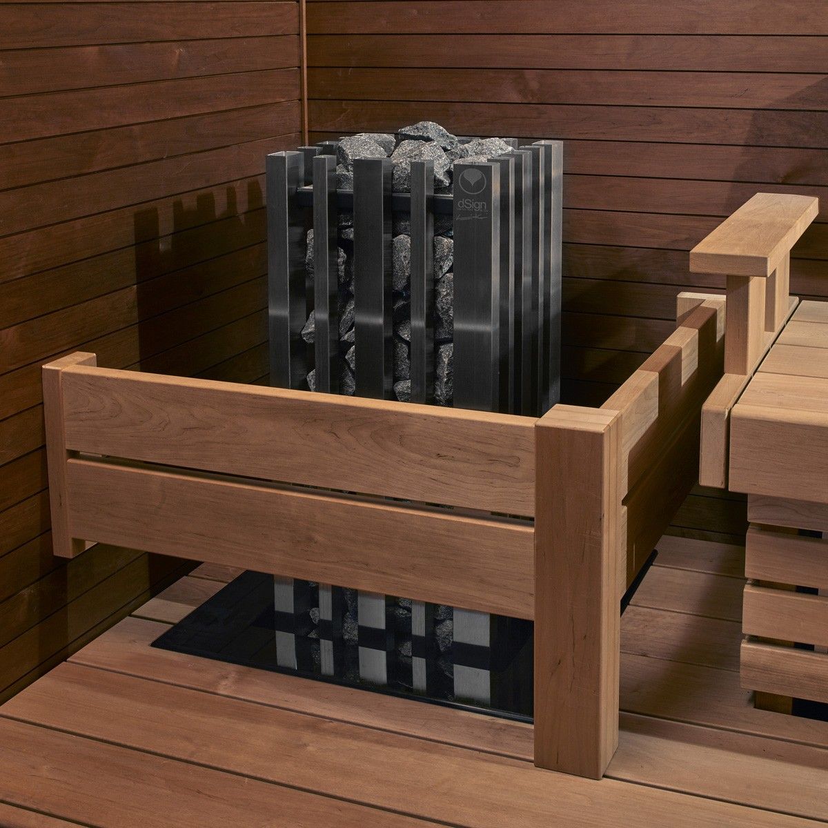 Kiukaan suojakaide Sun Sauna Relax L-malli alalauteelle | Taloon.com