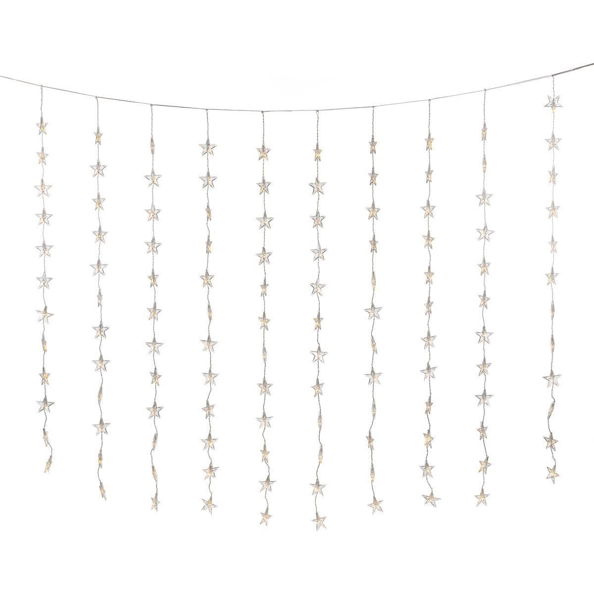 Valoverho tähdillä Konstsmide, 120x140cm, 120 x lämminvalkoinen LED ...