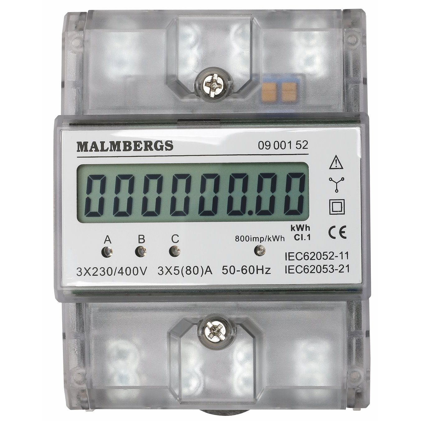 KWH-mittari Malmbergs 3-vaiheinen 230/400V 63A | Taloon.com