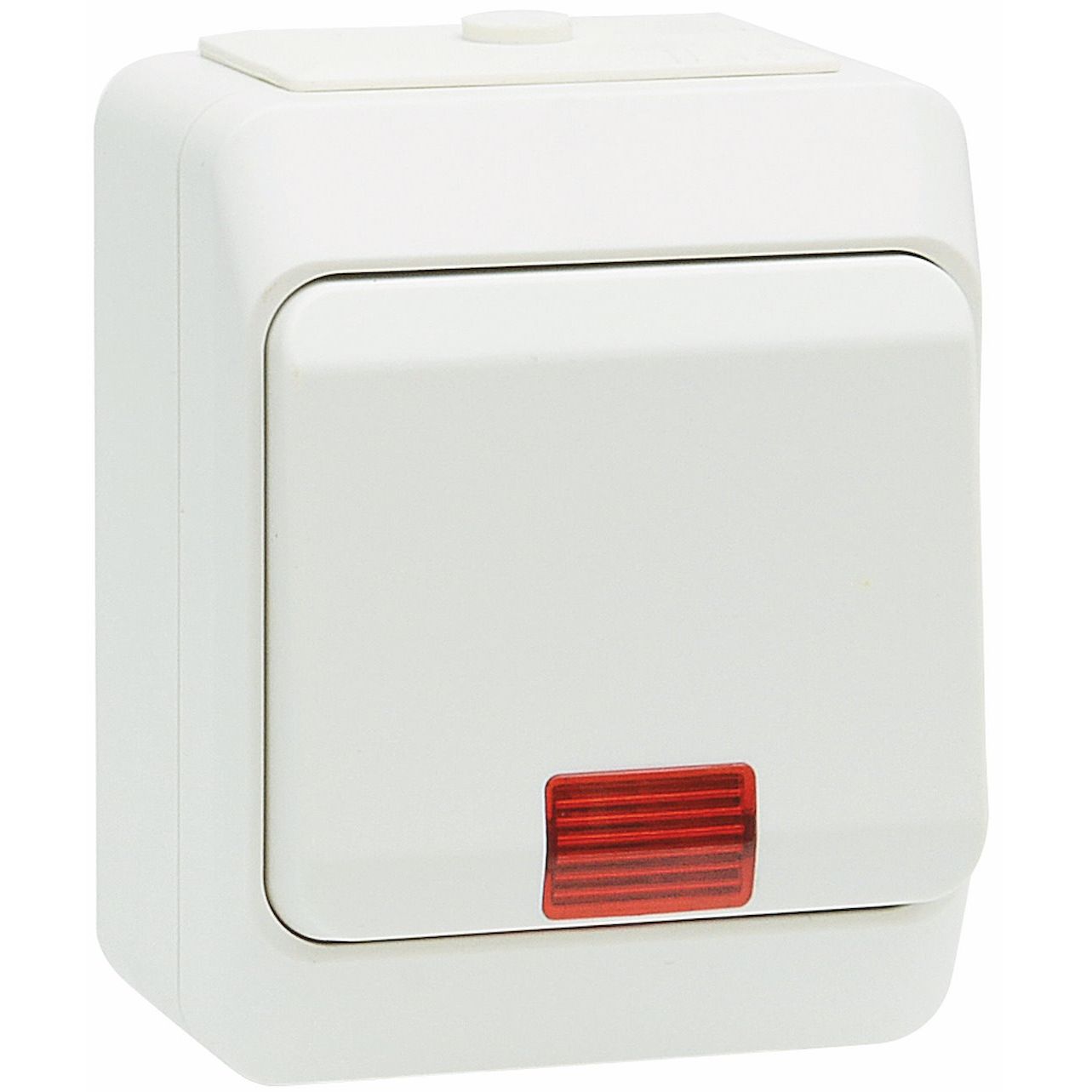 Kytkin Malmbergs Nordic 2-napainen merkkivalolla 10A IP44 valkoinen ...