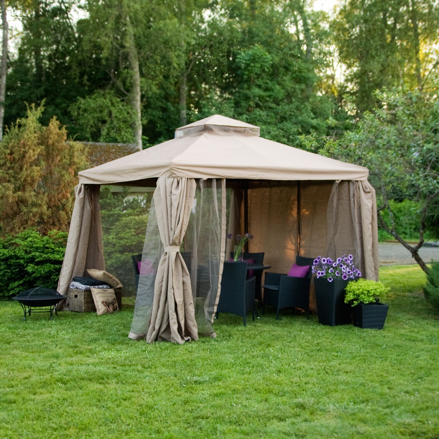 Paviljonki Home4you Legend 3x4 m beige - Taloon.com