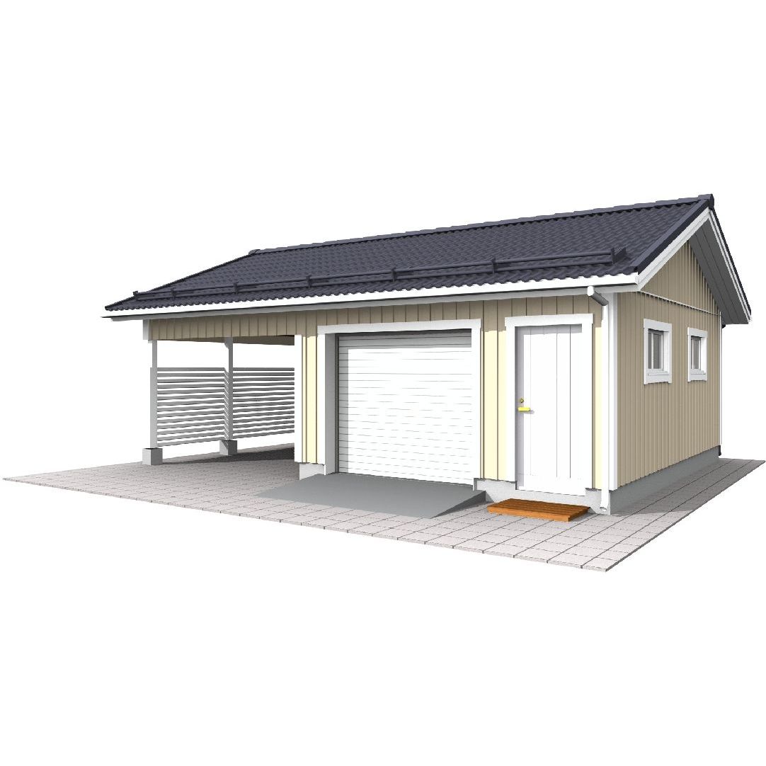 Autotalli ja -katos Piharati C1, 31m² | Taloon.com