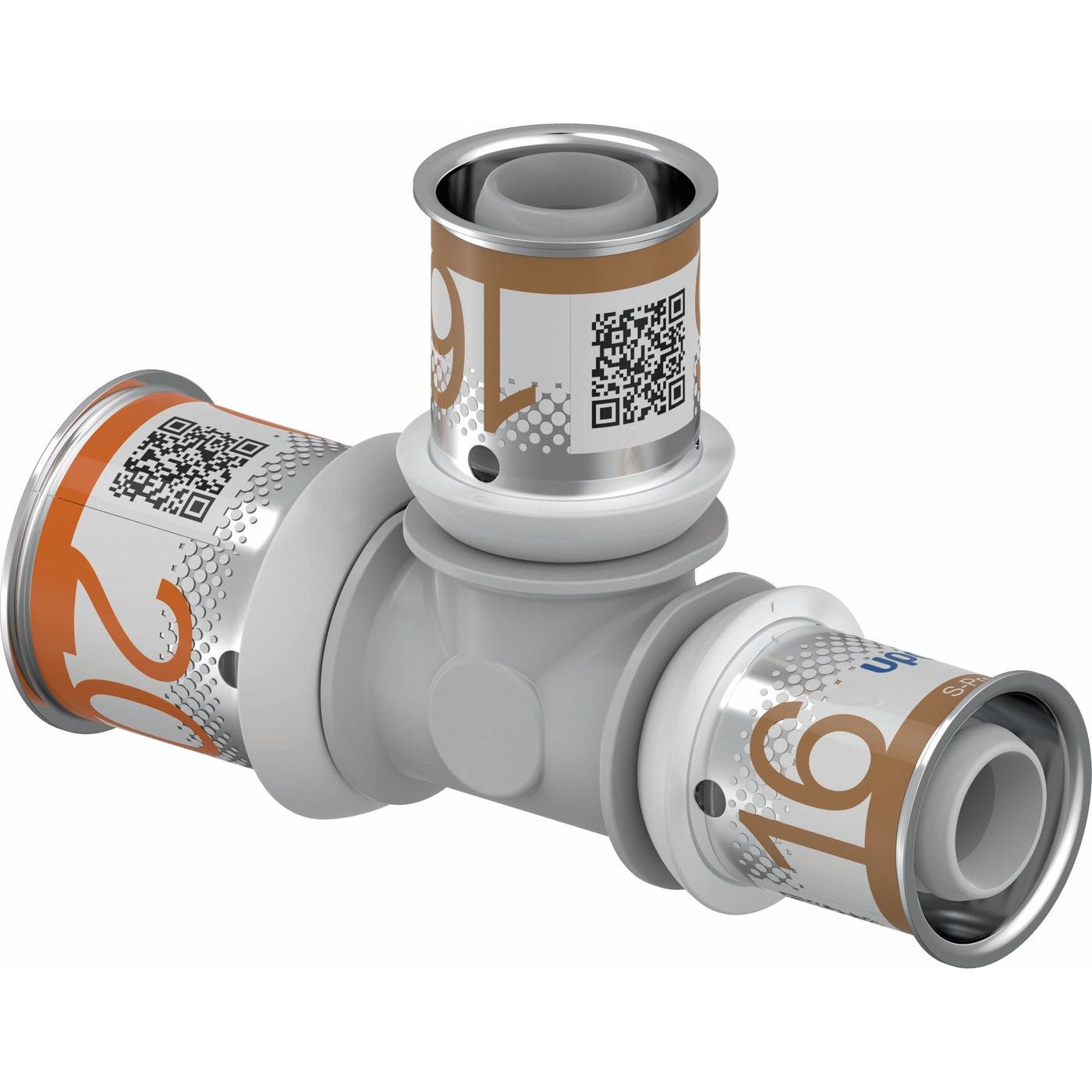 Puristus-T-haara Uponor S-Press Plus PPSU 20-16-16 mm | Taloon.com