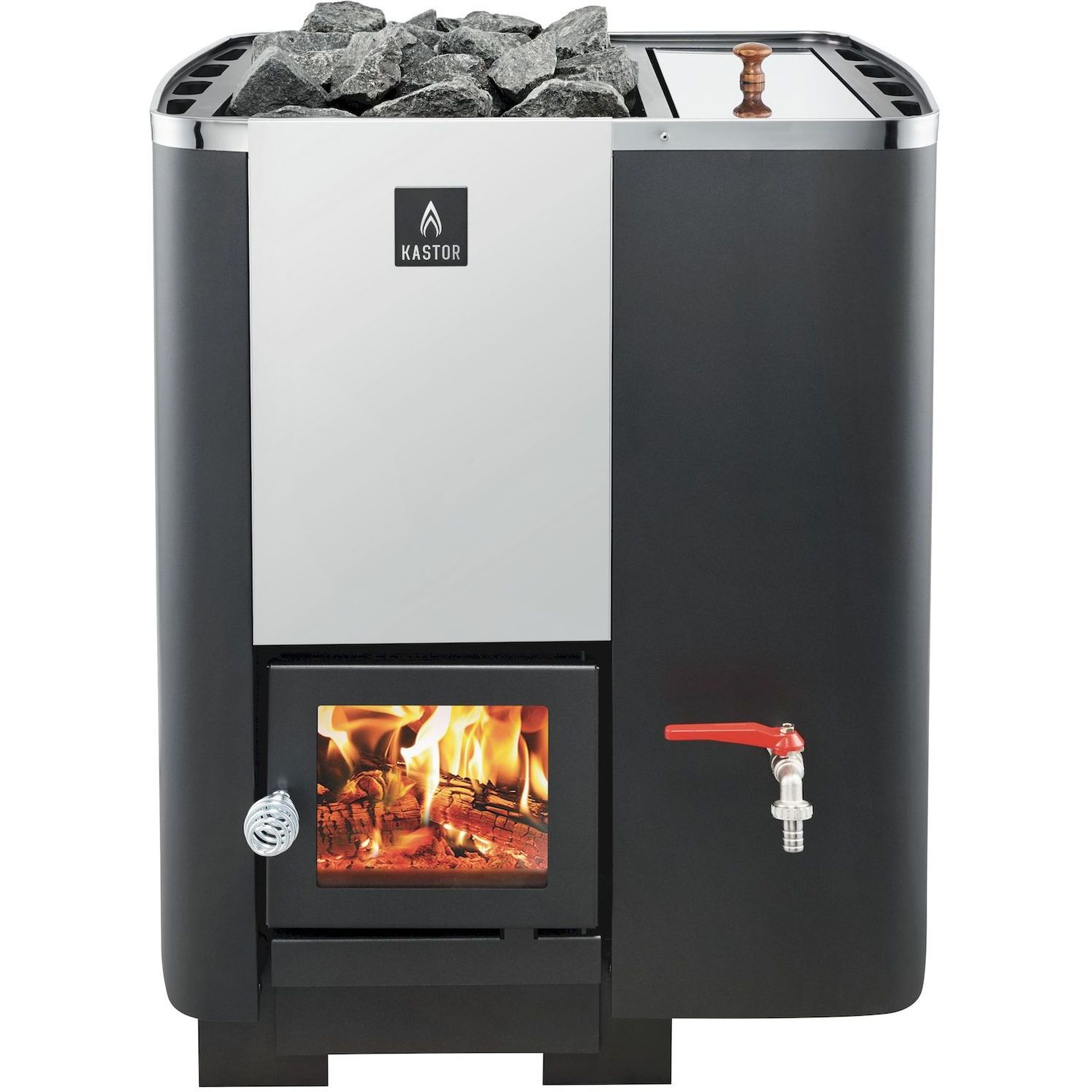 Puukiuas Kastor Karhu 40 VO 30-40 m³ vesisäiliö oikealla | Taloon.com